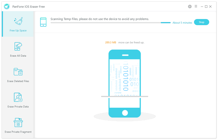 Screenshot of PanFone iOS Eraser